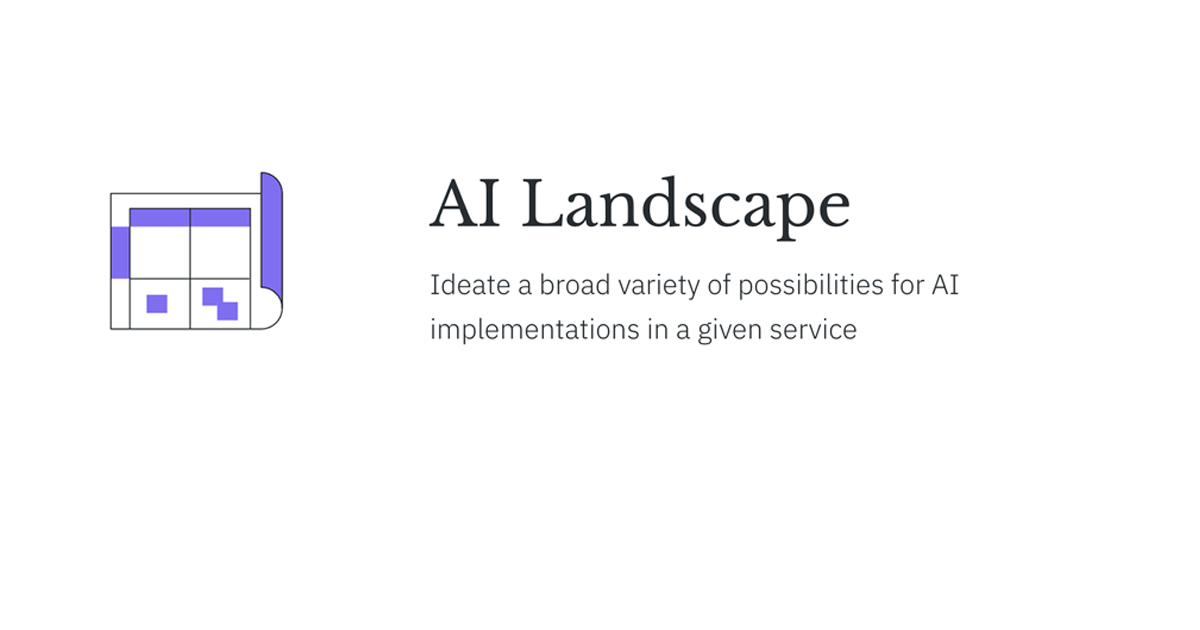 AI Landscape | Service Design Tools