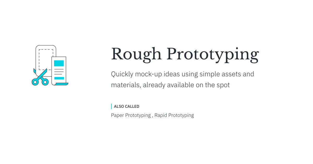Rough Prototyping | Service Design Tools